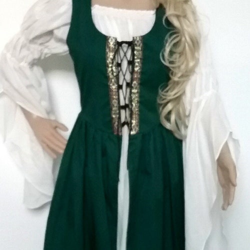Renaissance Dress Corset Boning Overdress Medieval Irish - Etsy