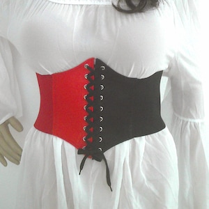 Jester Joker Corset Belt Harley Quinn Cosplay Waist Cincher Underbust ...