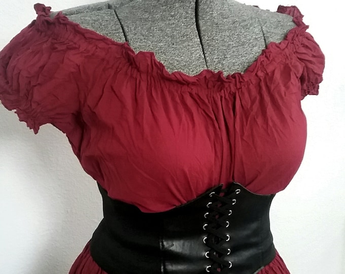 Under the Bust, Leather Warrior Maiden Waist Cincher, Corset, Greek ...