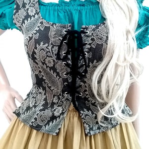 Renaissance Brocade Bodice Cosplay Dress Victorian Cosplay Outlander ...