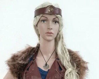 Leather Viking Headband - Etsy