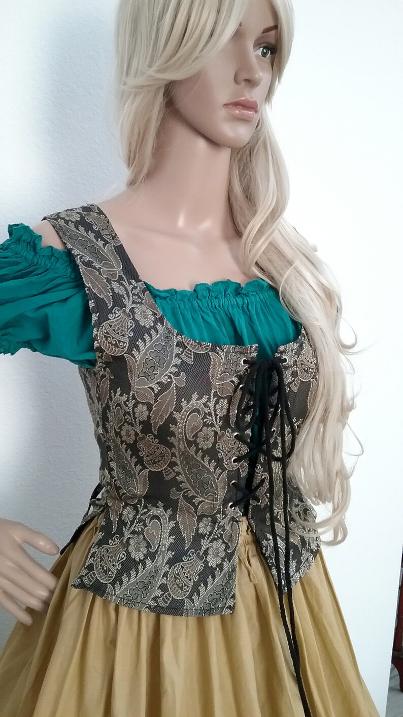 Renaissance Brocade Bodice Cosplay Dress Victorian Cosplay - Etsy