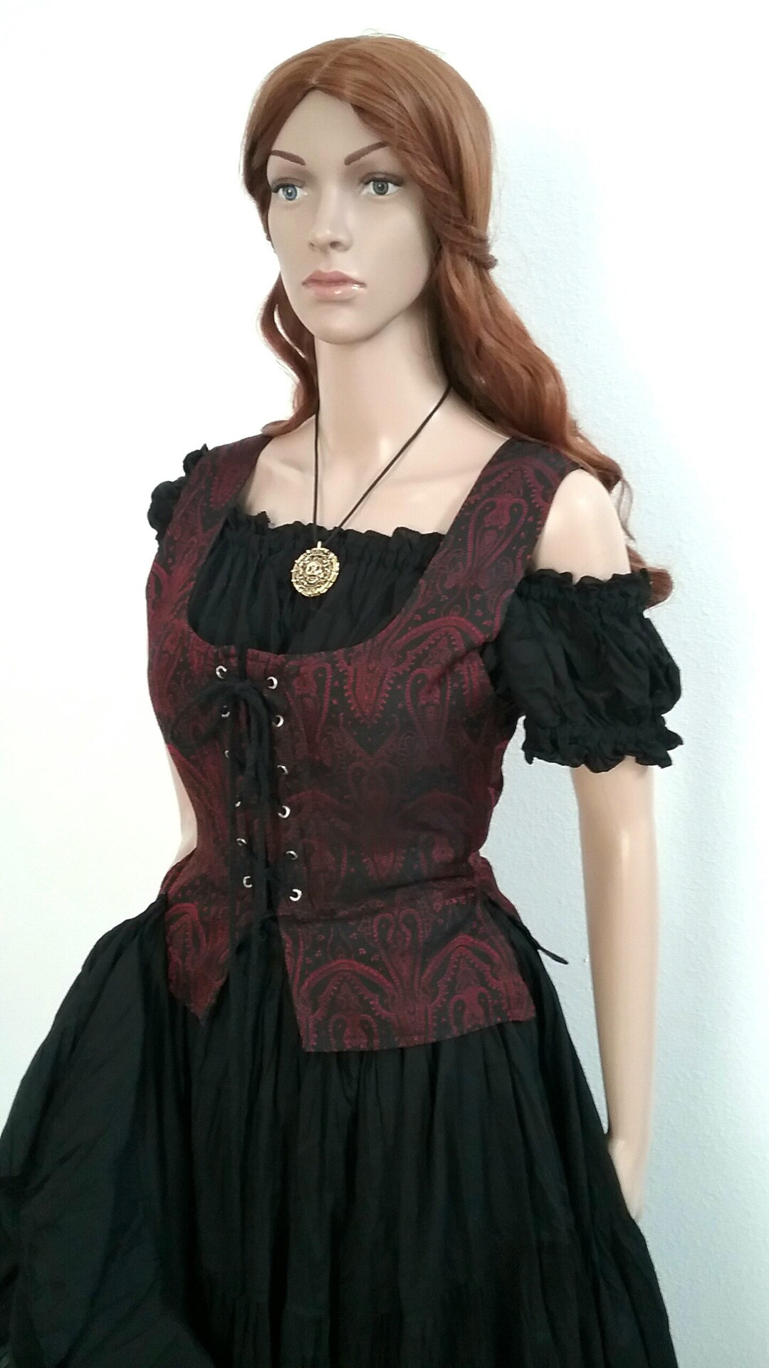 Renaissance Brocade Bodice Cosplay Dress Pirate Victorian Cosplay Witch ...