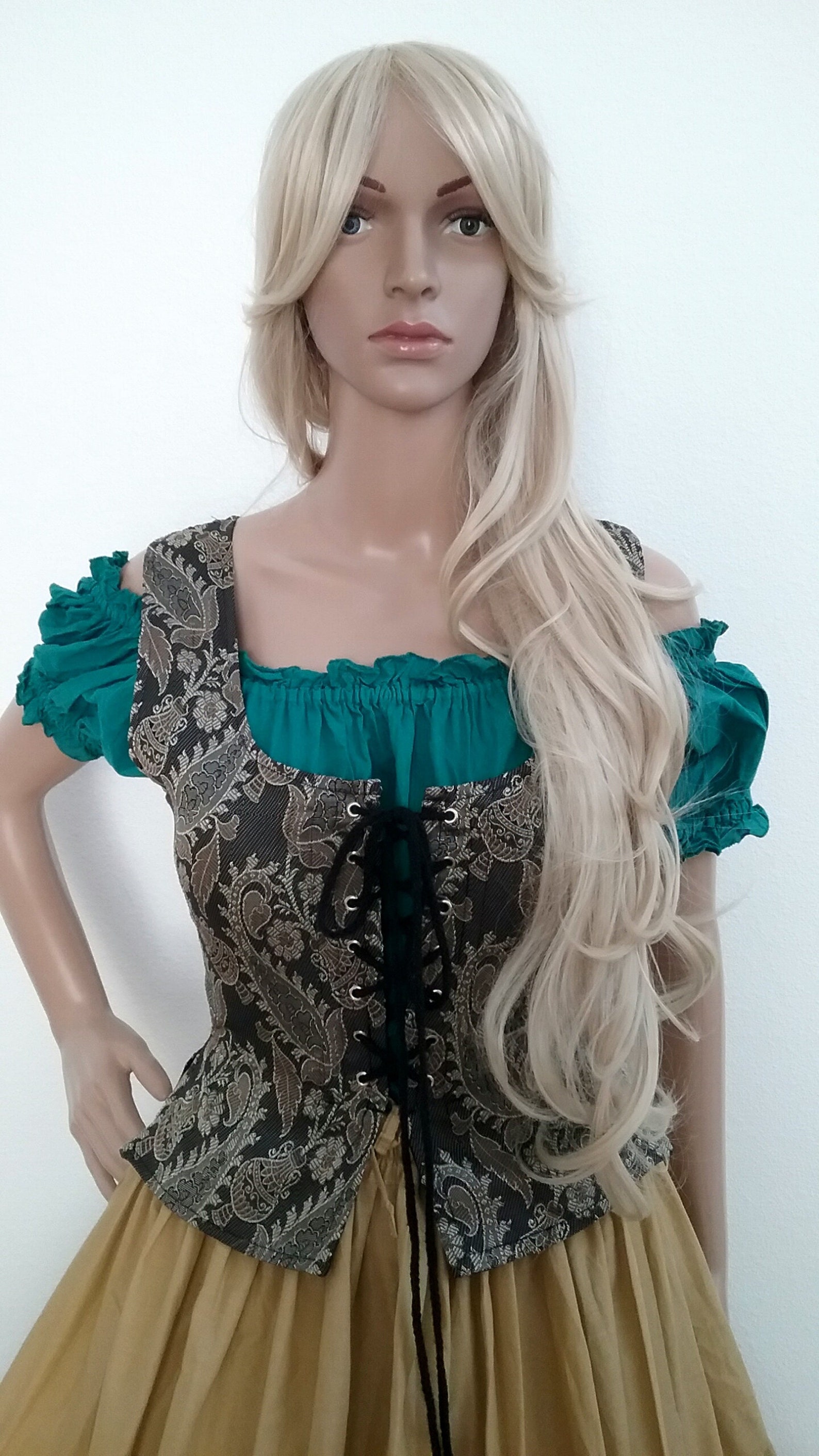 Renaissance Brocade Bodice Cosplay Dress Victorian Cosplay - Etsy
