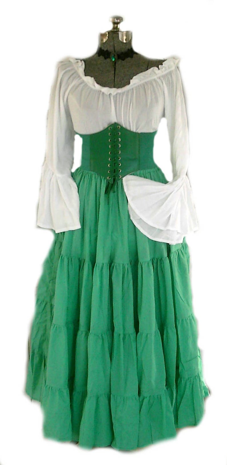 Renaissance Dress Pirate Corset Gypsy Chemise Waist Cincher 4 - Etsy