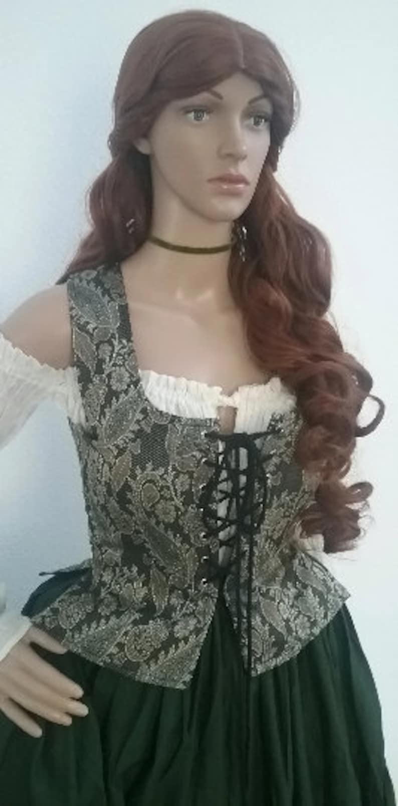 Renaissance Brocade Bodice Cosplay Dress Victorian Cosplay Outlander ...