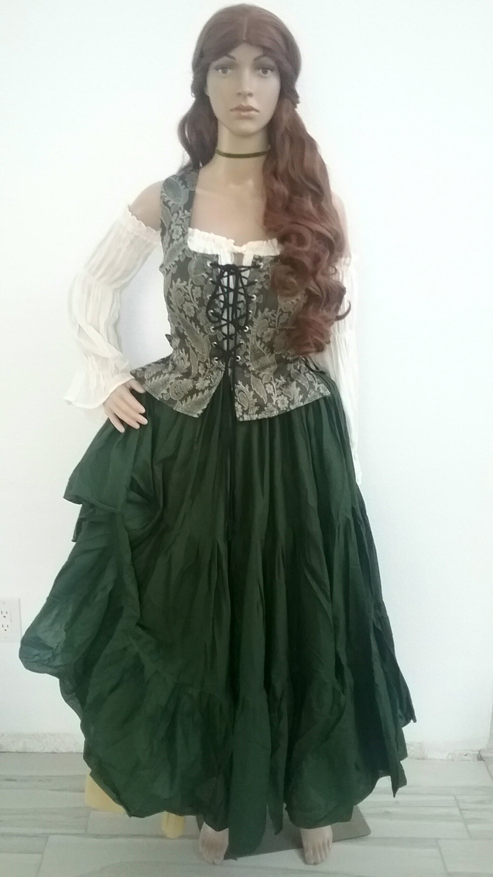 Renaissance Brocade Bodice Cosplay Dress Victorian Cosplay - Etsy