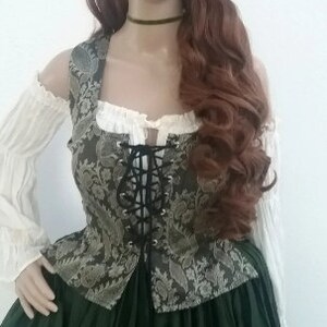 Renaissance Brocade Bodice Cosplay Dress Victorian Cosplay Outlander ...