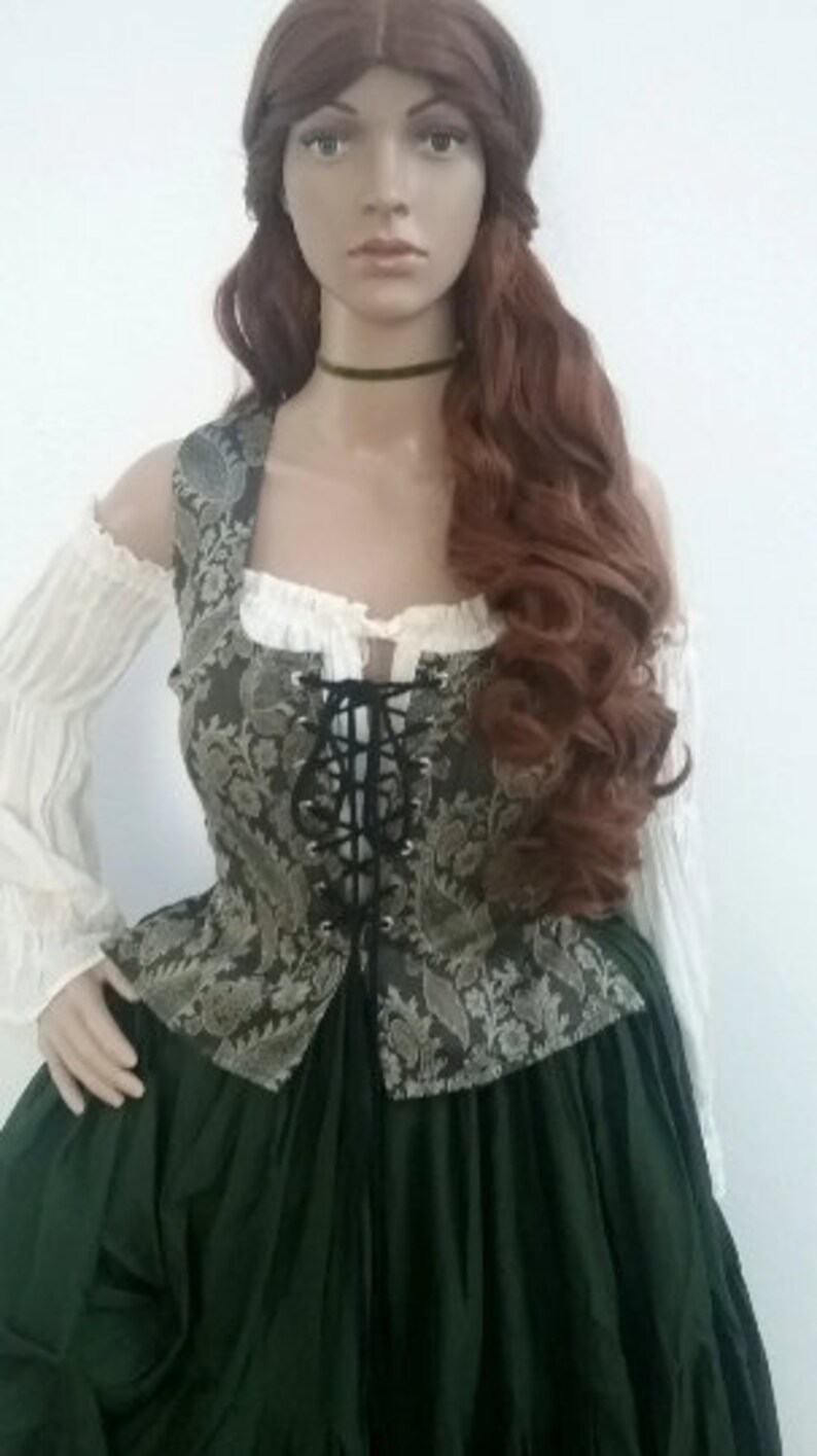 Renaissance Brocade Bodice Cosplay Dress Victorian Cosplay Outlander ...