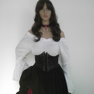 Renaissance Dress Corset Chemise Skirt Pirate Medieval LARP Wench ...