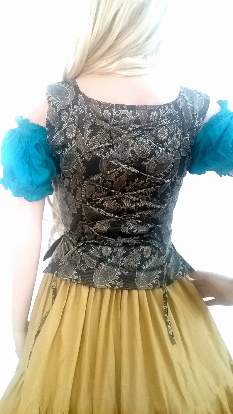 Renaissance Brocade Bodice Cosplay Dress Victorian Cosplay - Etsy