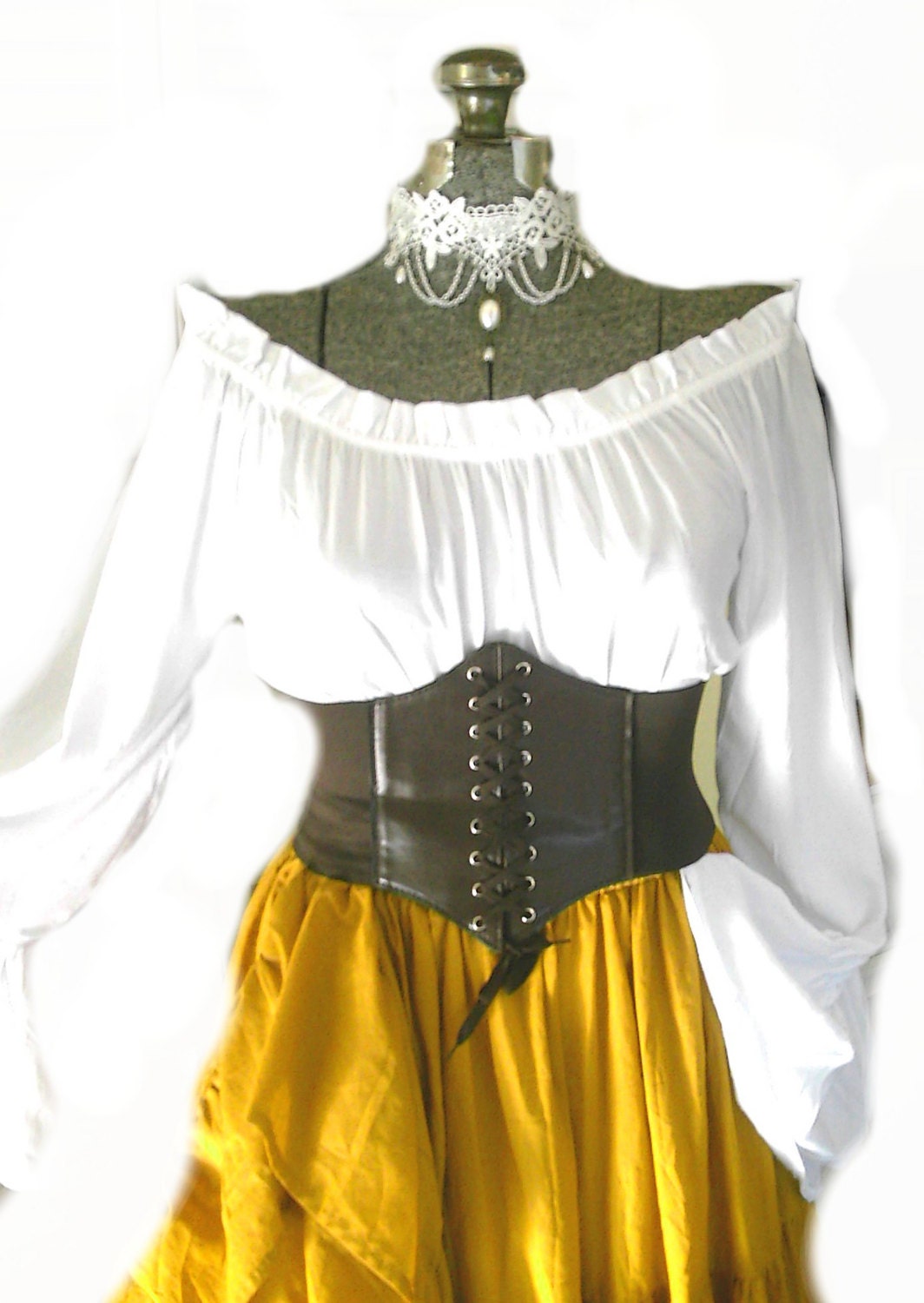 PLUS Renaissance Pirate Gypsy Dress Chemise Corset Outfit | Etsy