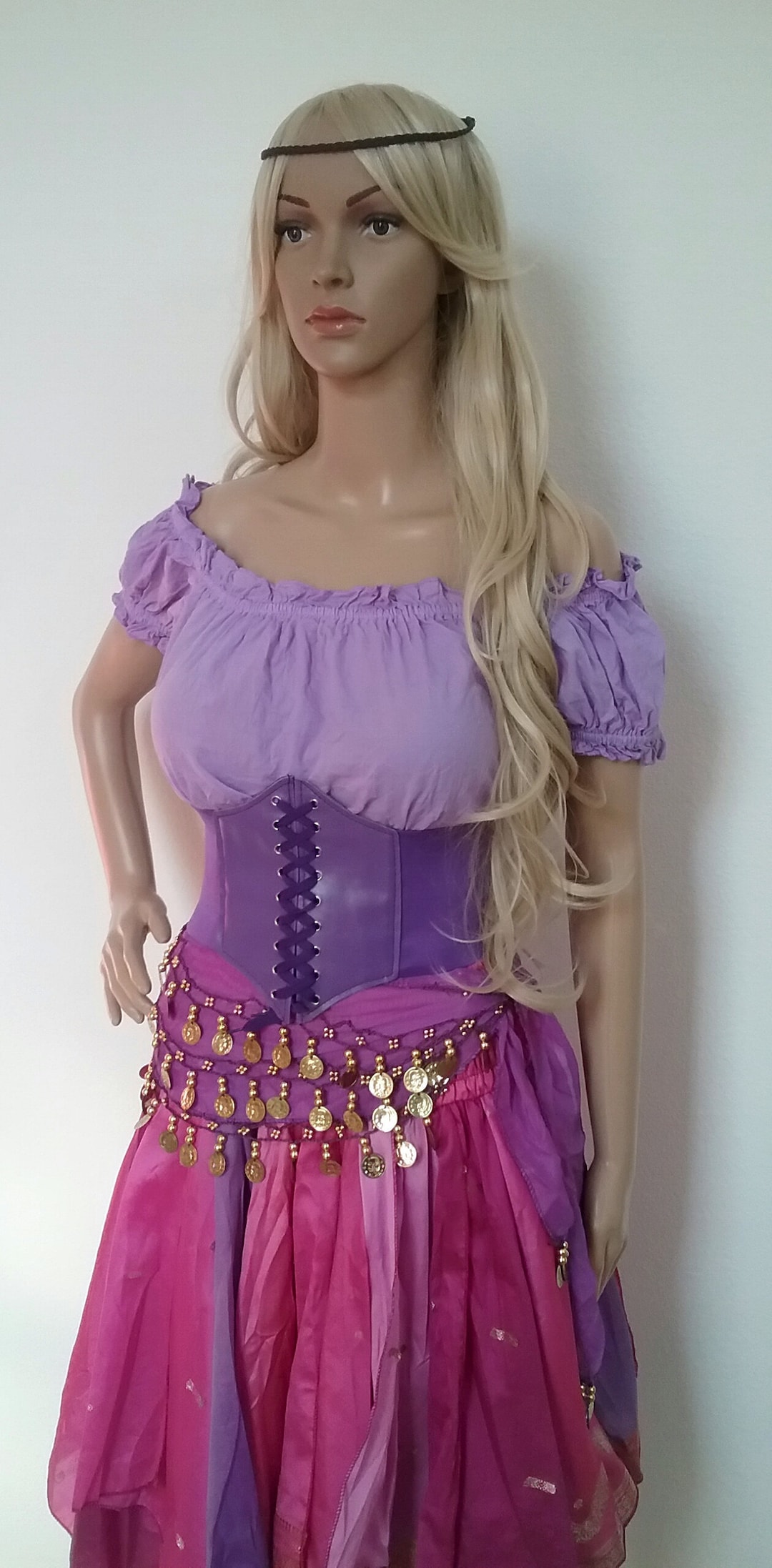 Renaissance Midriff Blouse Plus BOHO Steampunk Belly Dance Wench Pirate ...