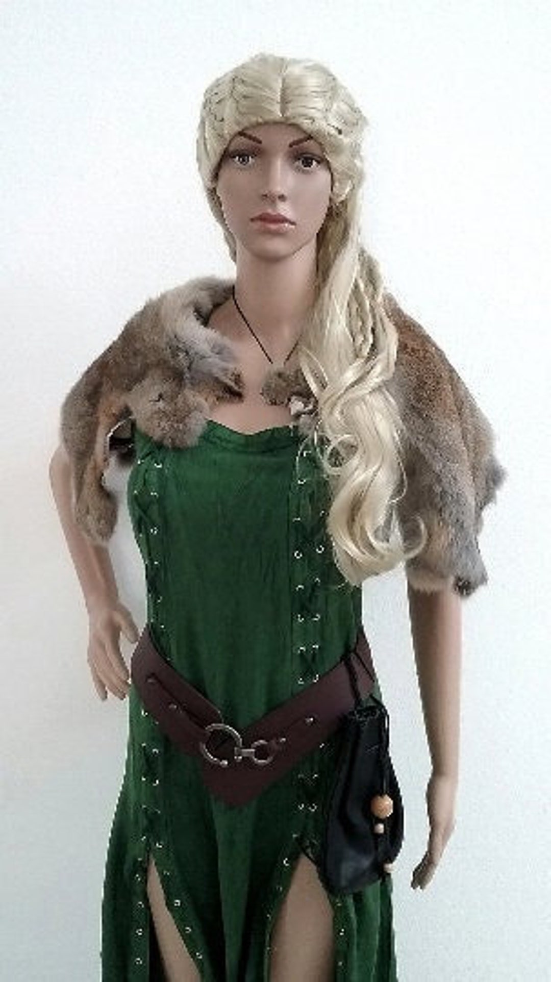 Viking Wedding Real Rabbit Fur Mantle Celtic Medieval Tribal - Etsy