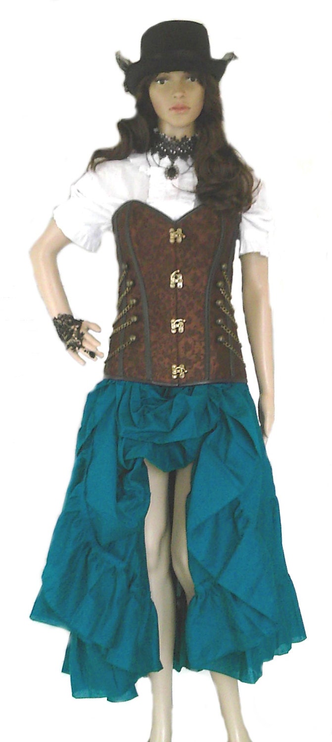 RENAISSANCE Skirt STEAMPUNK High Low 100% Cotton Hand Dyed | Etsy