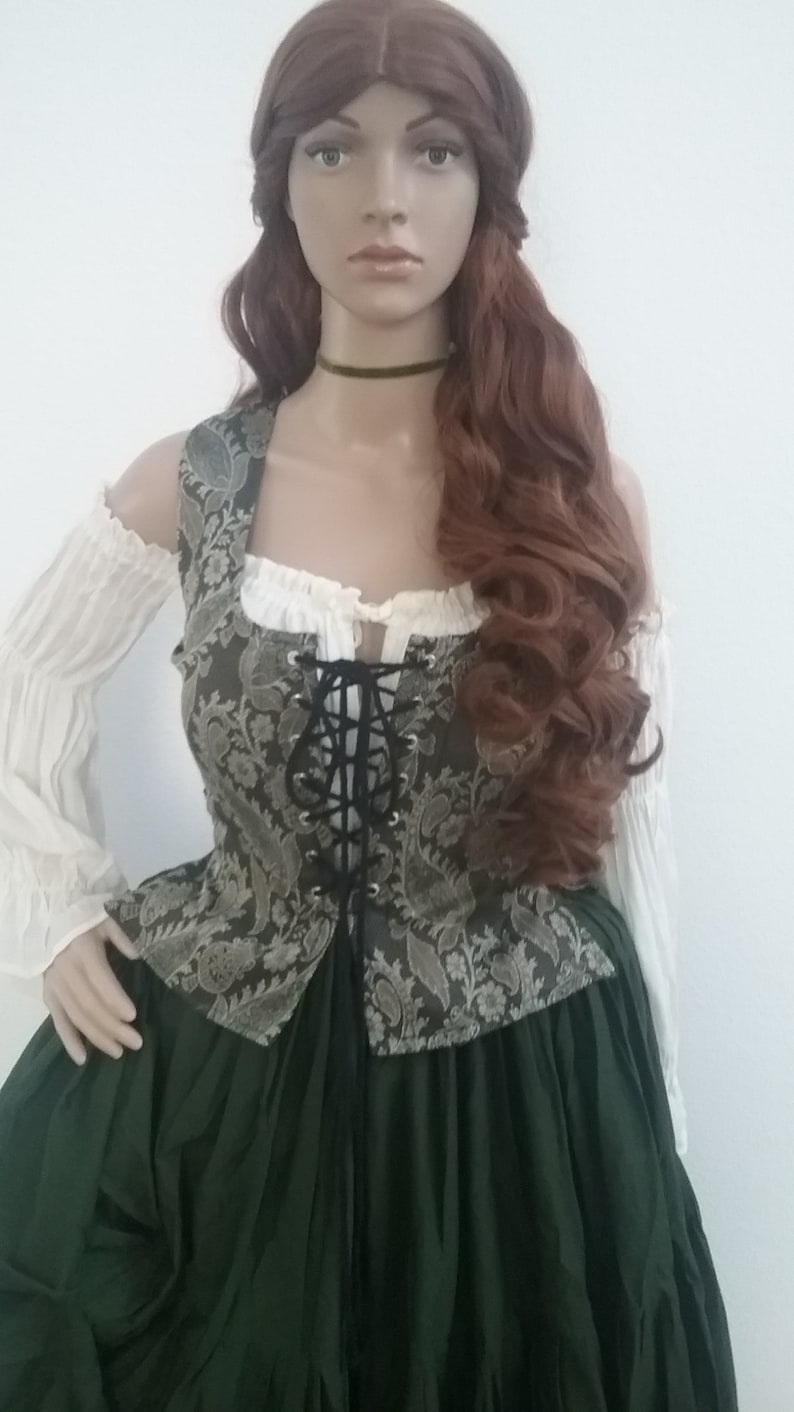 Renaissance Brocade Bodice Cosplay Dress Victorian Cosplay Outlander ...