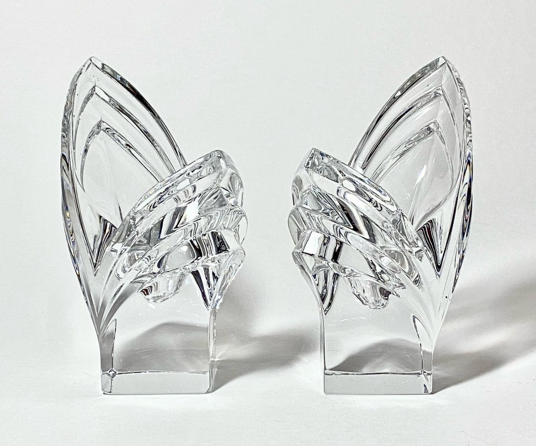 Pair of Vintage Mikasa, Germany Crystal Art Deco 3D Candle Holders - Etsy