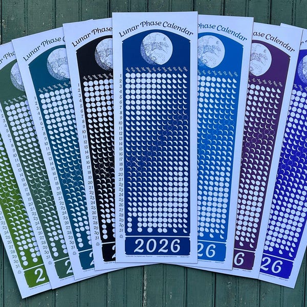 2026 Calendar Lunar - Etsy