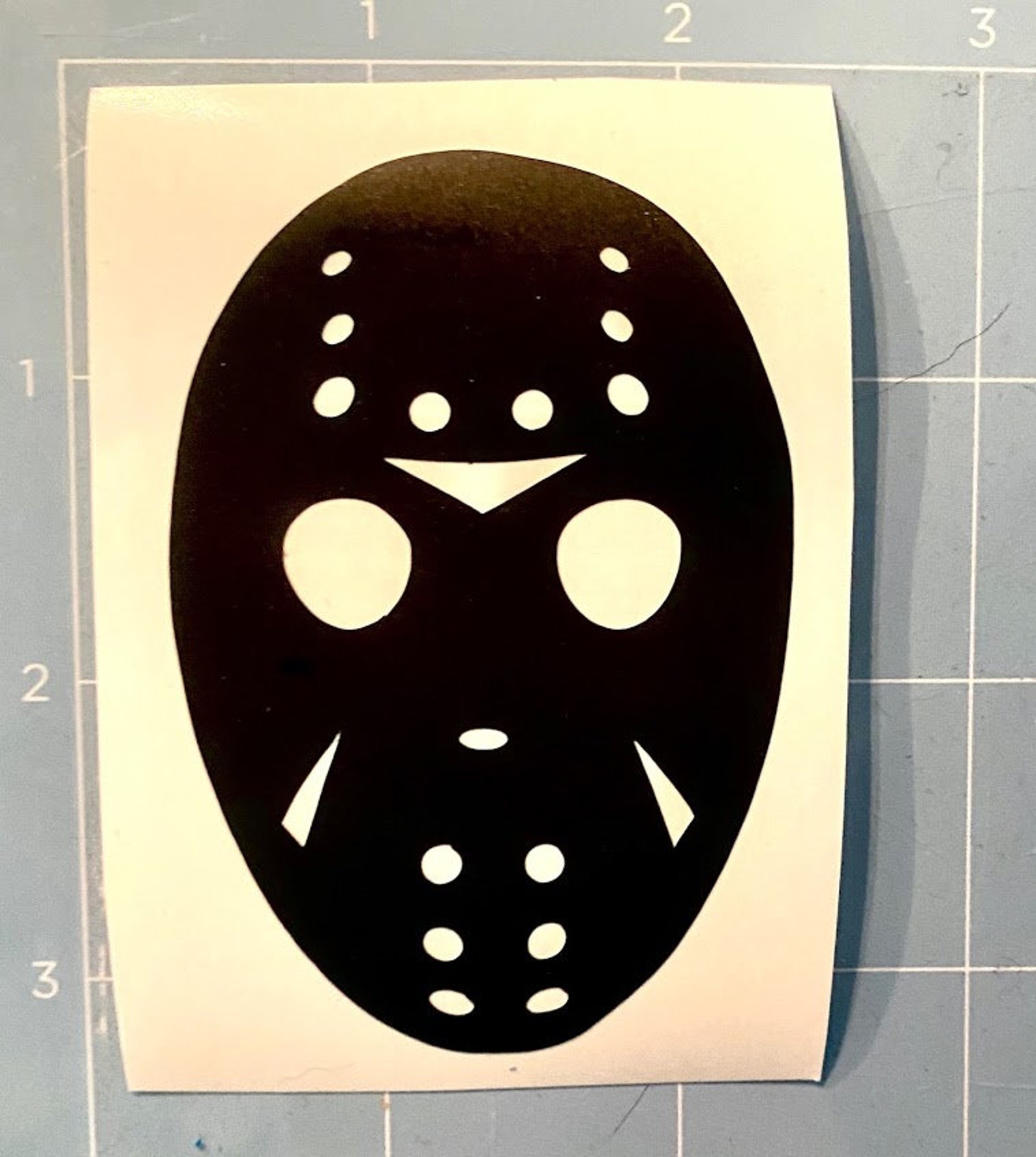 Jason Voorhees Mask Vinyl Decal 2 in X 3 in - Etsy
