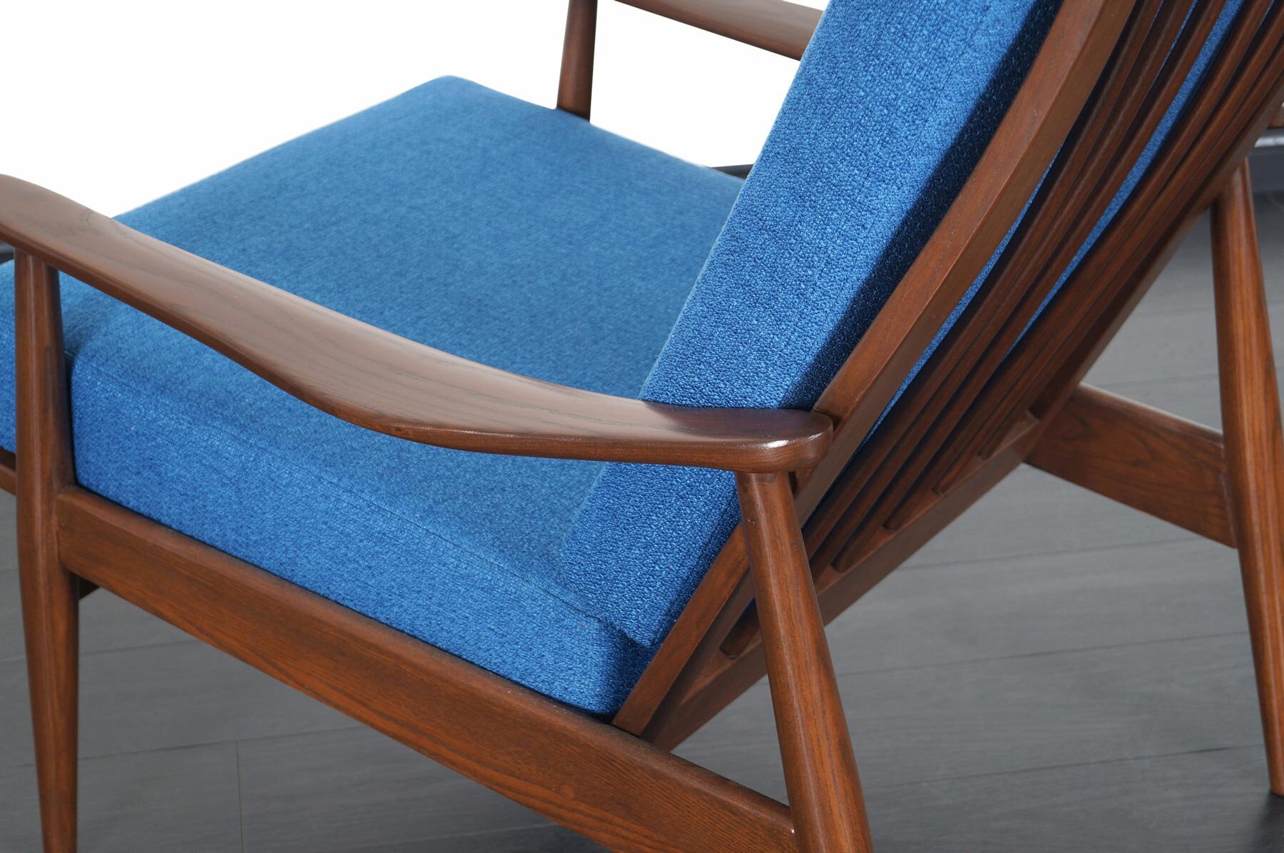 Mid Century Modern Walnut High Back Lounge Chair - Etsy