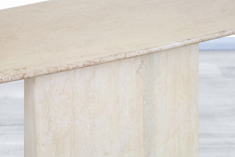 Italian Modernist Travertine Console Table - Etsy