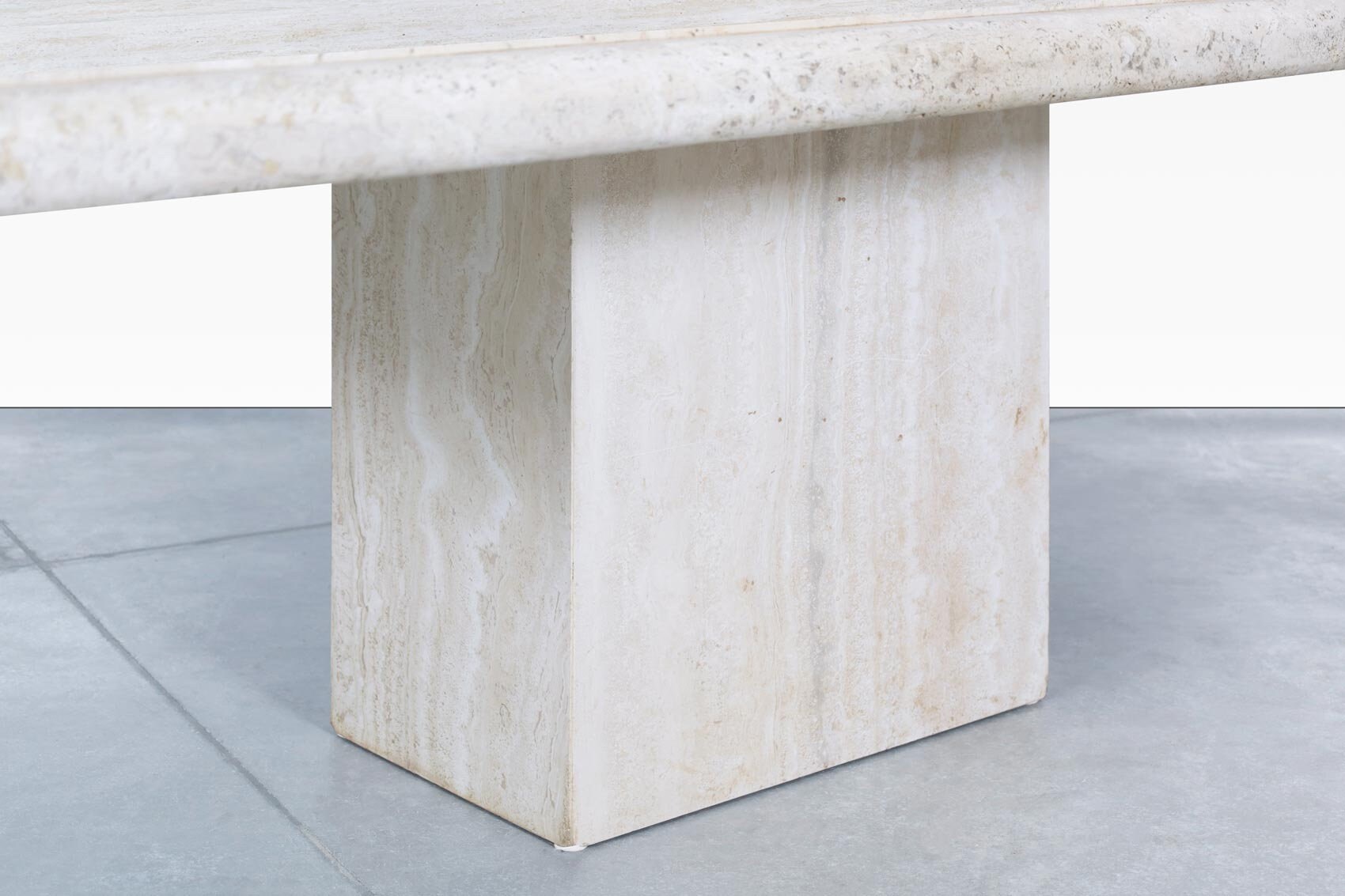 Vintage Italian Travertine Dining Table by Stone International - Etsy