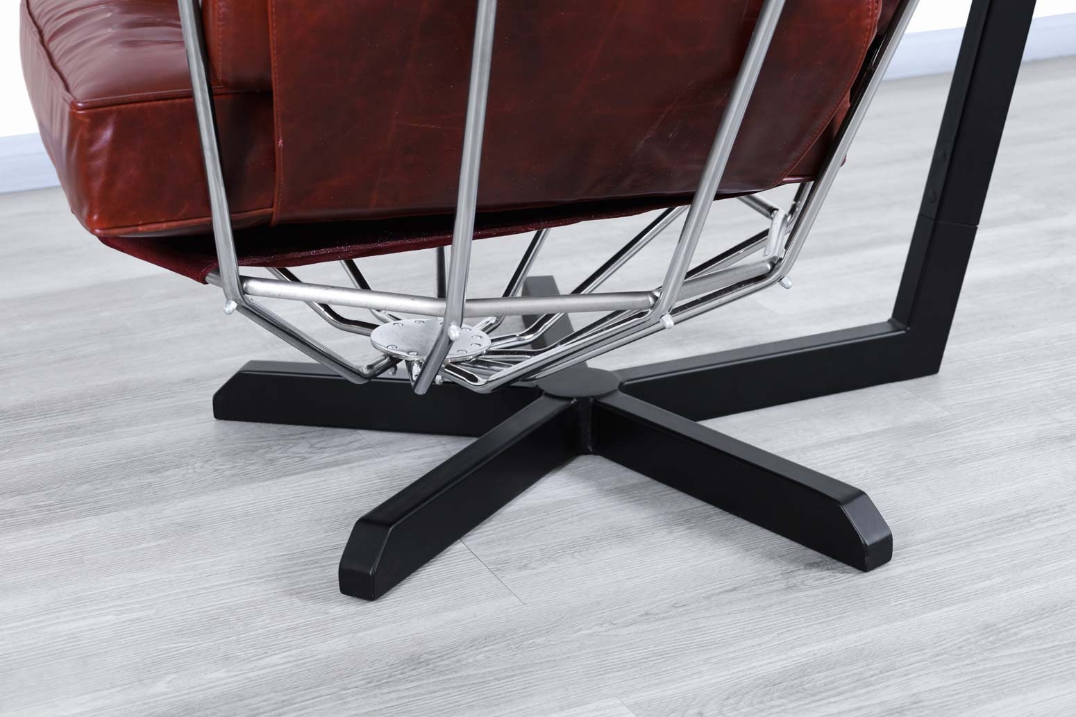 Swedish Leather perrot Cage Swing Chair by Ib Arberg - Etsy