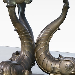 Monumental Bronze Koi Fish Dining Table - Etsy