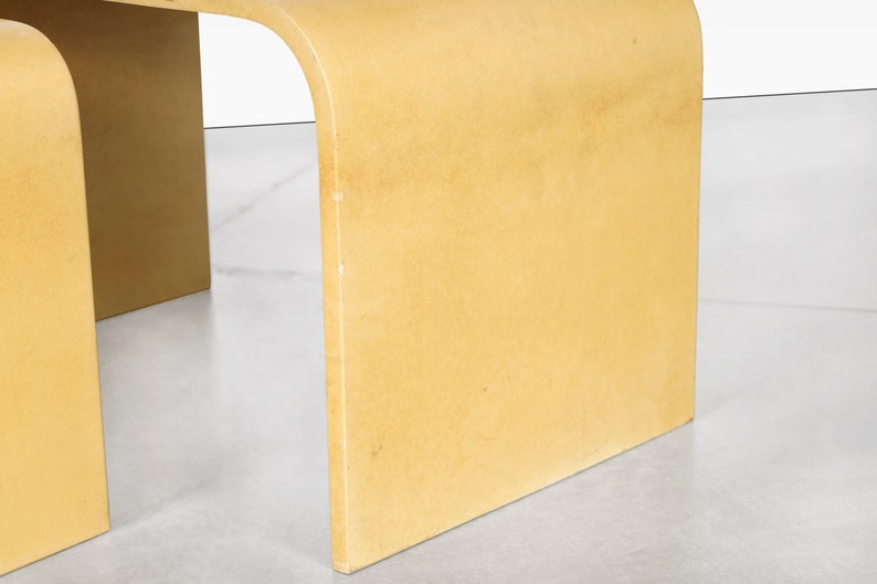 Vintage Goatskin "waterfall" Nesting Tables by Aldo Tura - Etsy