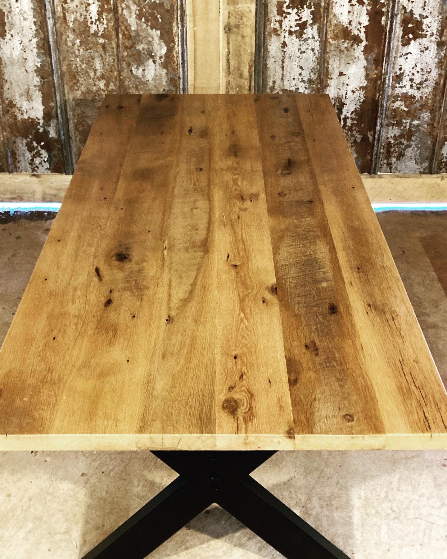 Steel Cross Leg Table - Etsy