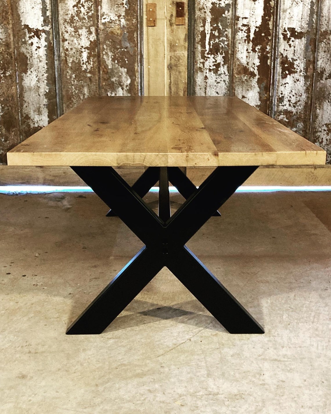 Steel Cross Leg Table - Etsy
