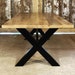 Steel Cross Leg Table - Etsy