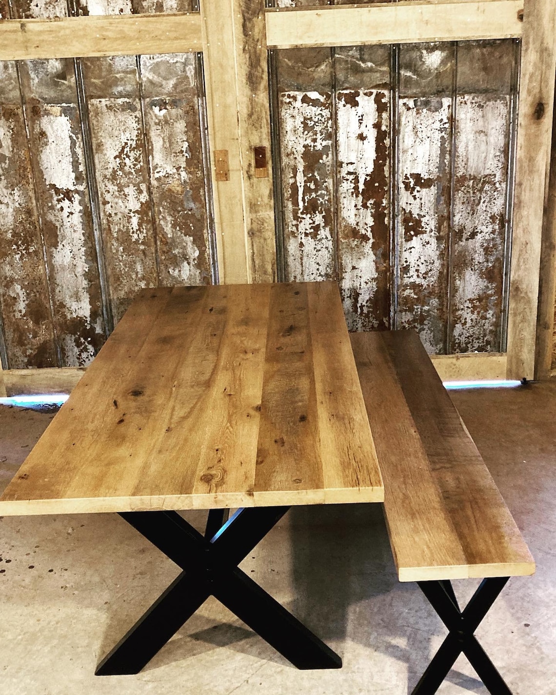 Steel Cross Leg Table - Etsy