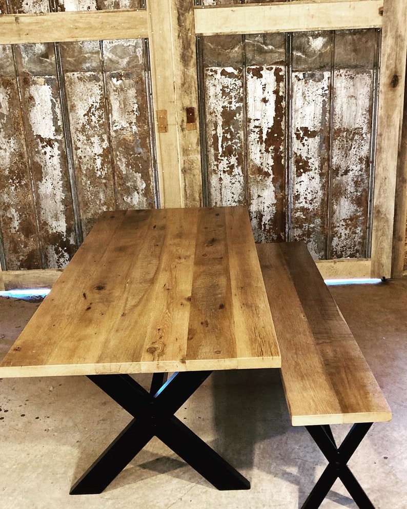 Steel Cross Leg Table - Etsy