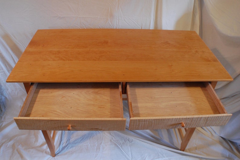 Curly Maple and Cherry Moser Inspired Desk - Etsy