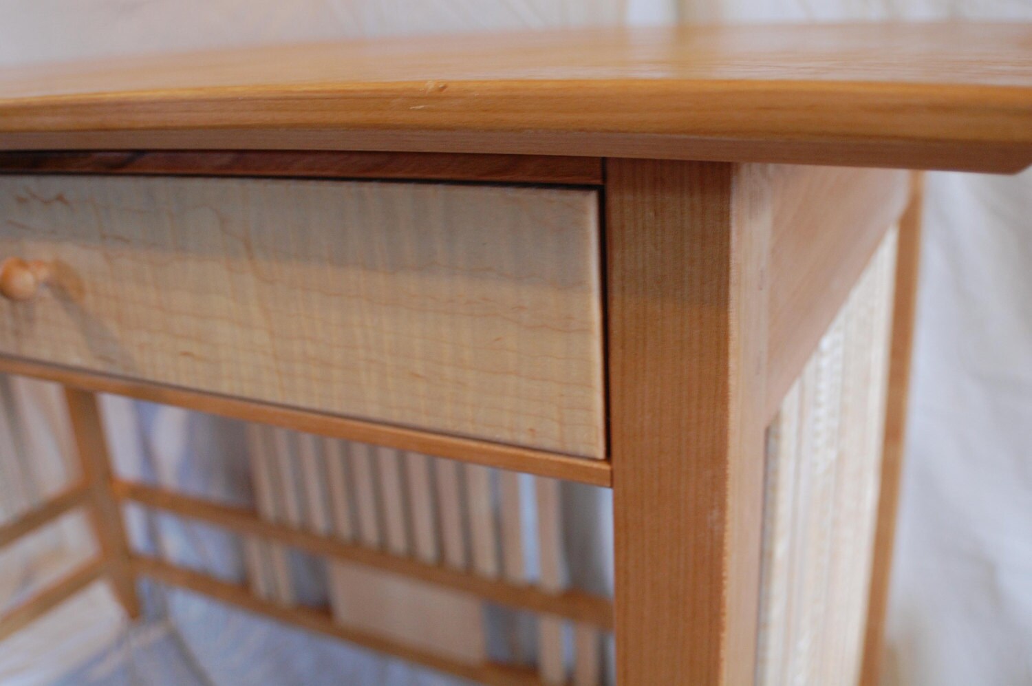 Curly Maple and Cherry Moser Inspired Desk - Etsy