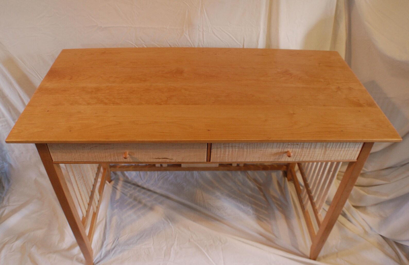 Curly Maple and Cherry Moser Inspired Desk - Etsy