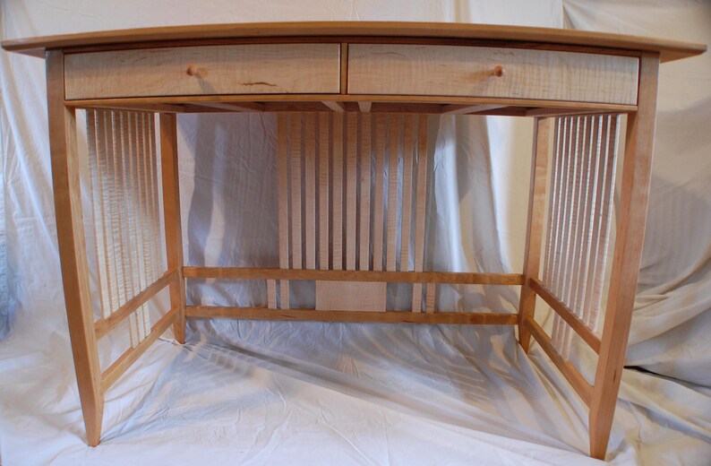 Curly Maple and Cherry Moser Inspired Desk - Etsy