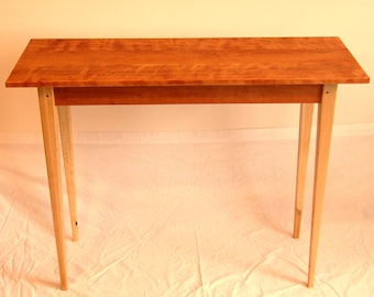 Curly Maple and Cherry Console Table Side Table Hall Table Sofa Table Entry Table Narrow Table ...