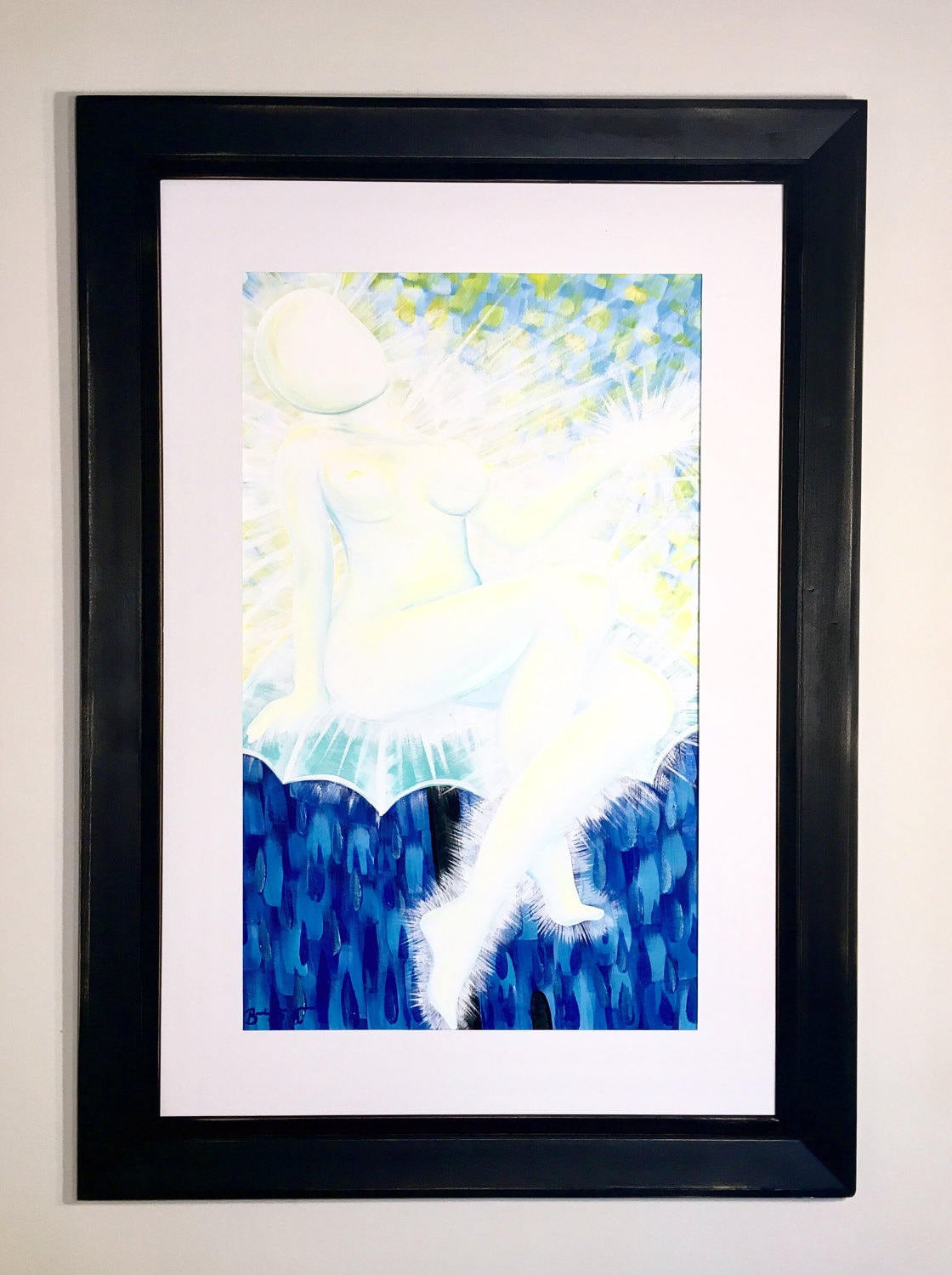 Metamorphosis Original Acrylic Painting Illuminated Lady Artwork ...