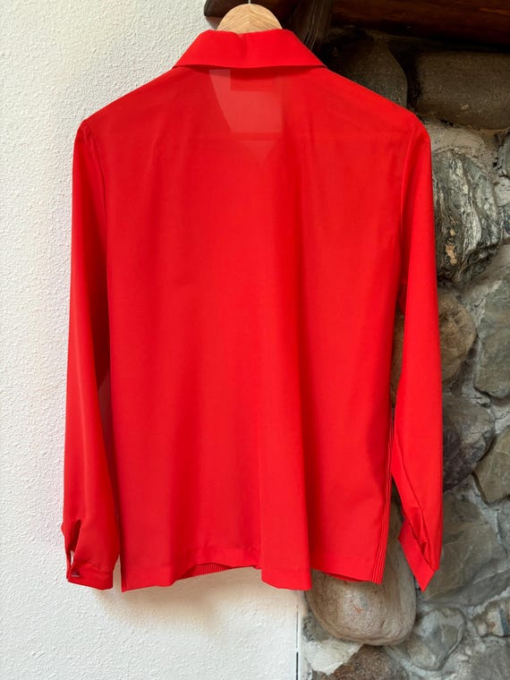 Vintage Lee Mar Pageant red crepe blouse, women’s lig… - Gem