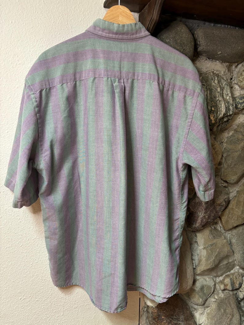 Vintage Windridge Striped Shirt, Retro Vertical Striped Top, Size Large ...