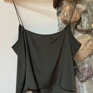 Vintage Carlisle Silk Blouse, 100% Silk Womens Top, Long Sleeve Button up With Tank Top, Cami ...