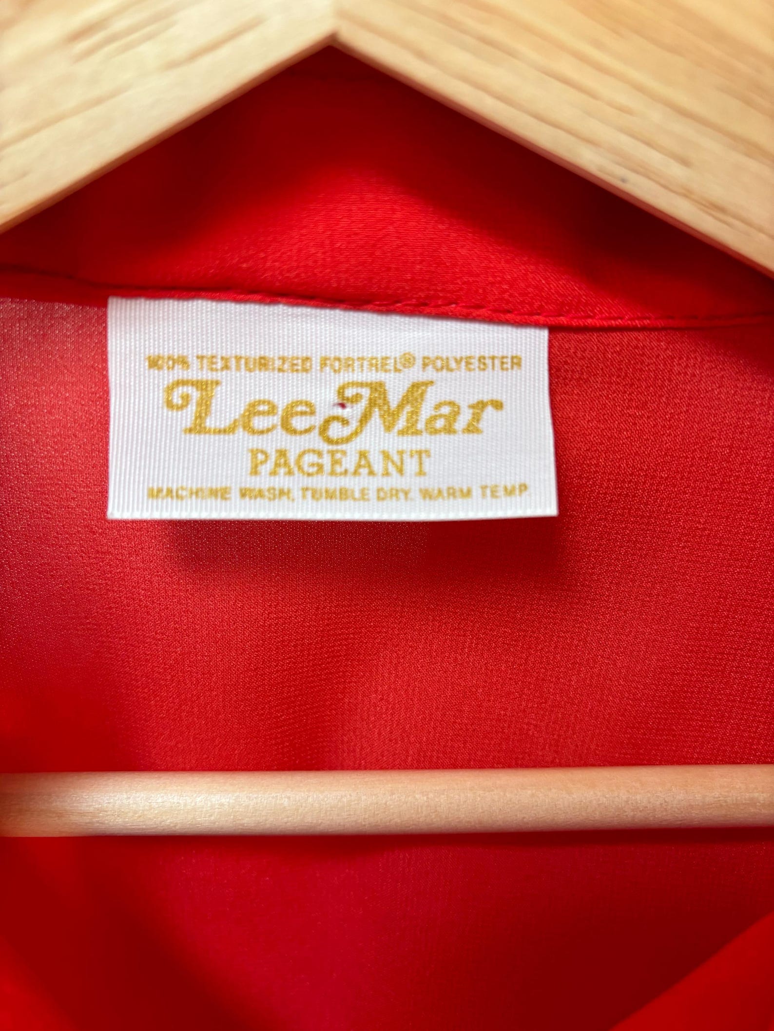 Vintage Lee Mar Pageant Red Crepe Blouse, Women’s Lightweight Top ...
