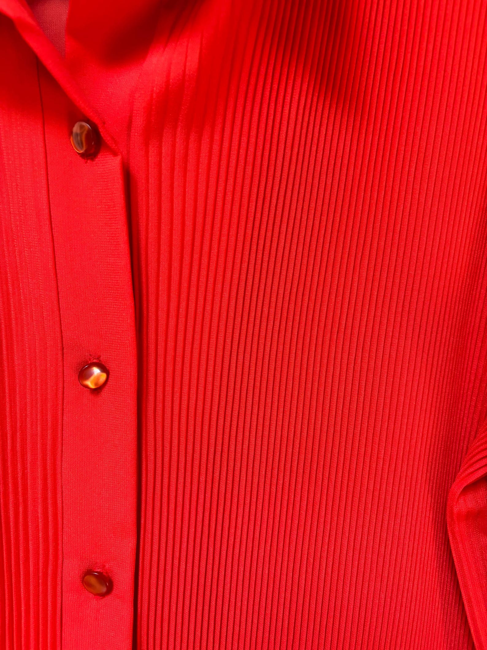 Vintage Lee Mar Pageant Red Crepe Blouse, Women’s Lightweight Top ...