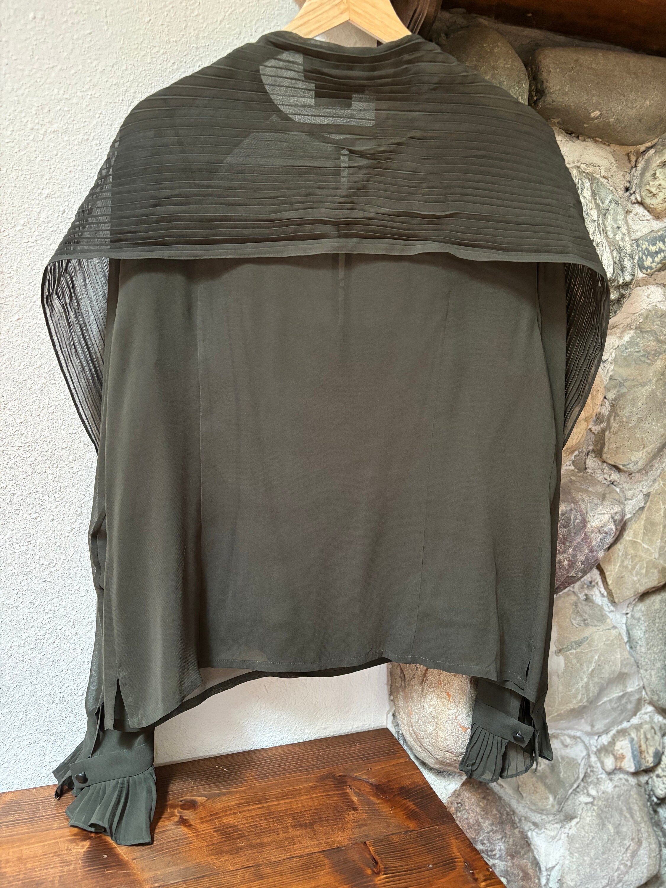 Vintage Carlisle Silk Blouse, 100% Silk Womens Top, Long Sleeve Button up With Tank Top, Cami ...