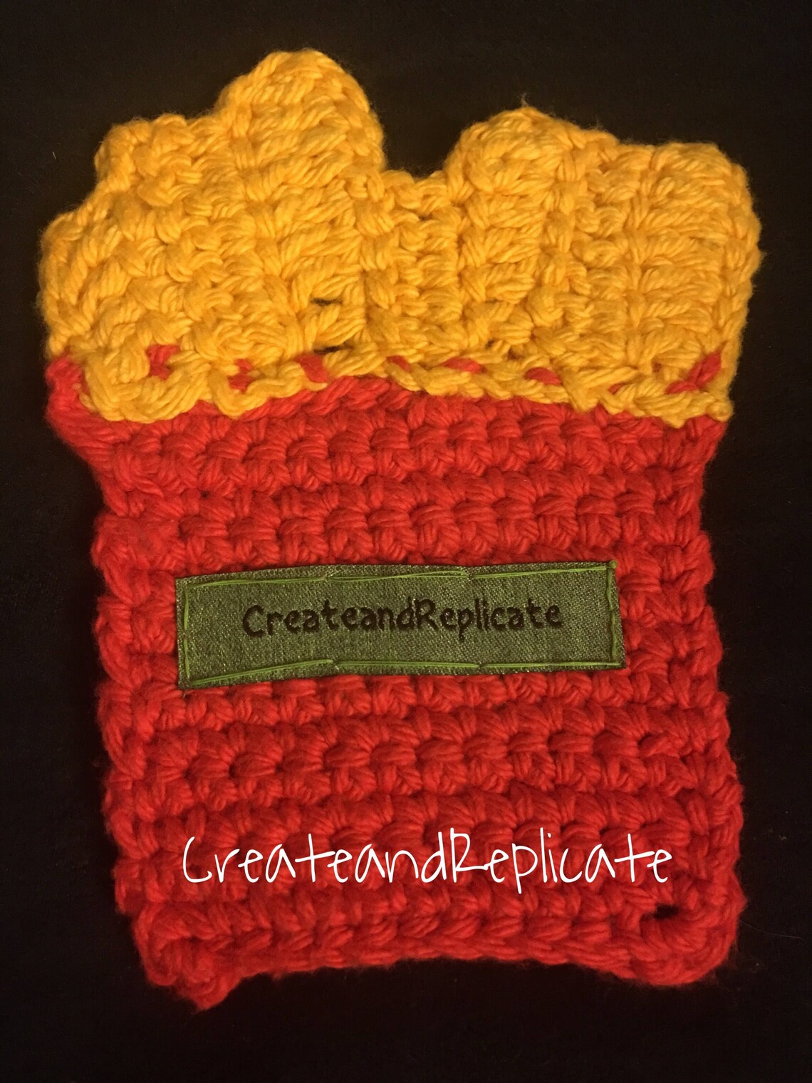 Cheeseburger and Fries Coasters-set of 2-100% Cotton-for Bobs | Etsy