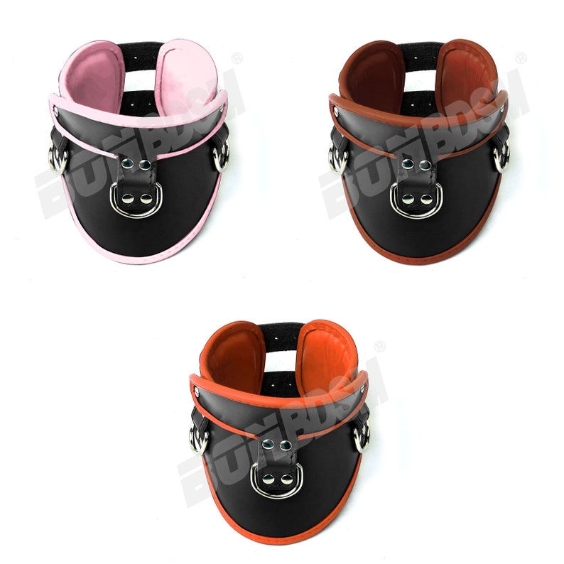 Bondage Restraint Strict Leather Posture Collar With 3 Strong - Etsy