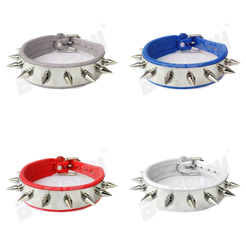 Bondage Restraint Leather Spiked Collar With Stainless Steel - Etsy