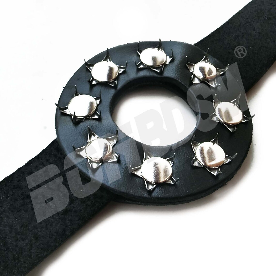 Studded Spiked Breast Binder With a Nipple Holes, Nipple Fetish Toy ...